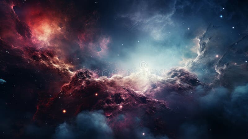A Colorful Space Filled with Stars and Clouds Stock Photo - Image of ...