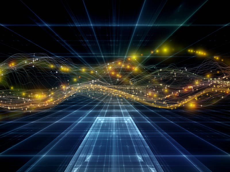Colorful Space Frequencies stock illustration. Illustration of ...