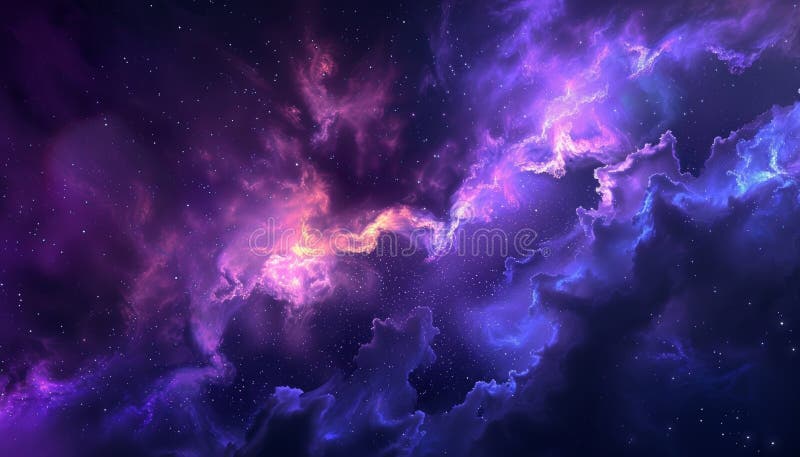 Colorful Space Galaxy Cloud Nebula. Stary Night Cosmos Stock ...