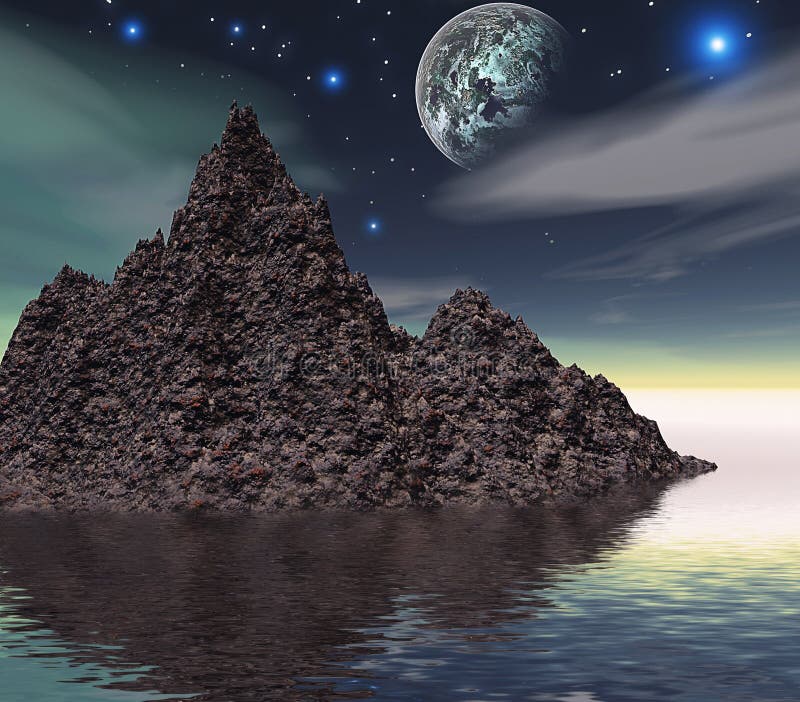 Colorful space landscape stock illustration. Illustration of creation ...