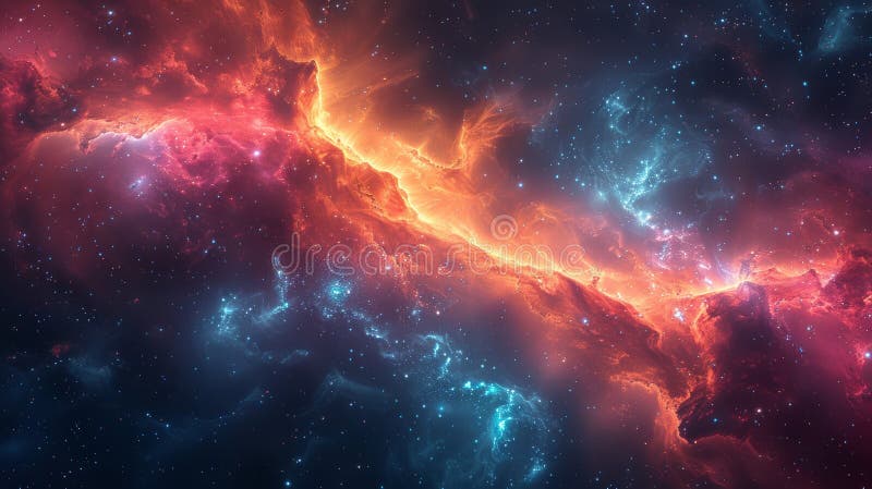 Colorful Space Nebula with Star Clusters Stock Photo - Image of science ...