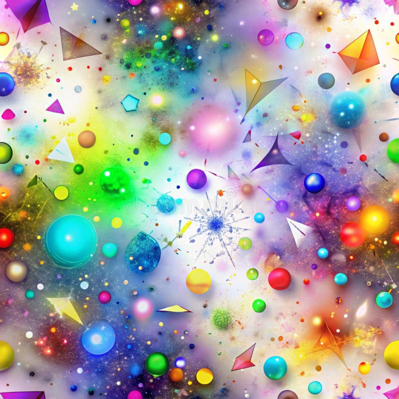 Colorful Space-themed Abstract Pattern Stock Photo - Image of bright ...