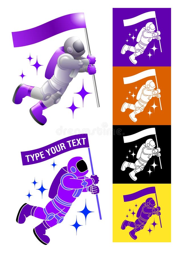 Spaceman icon collection stock illustration. Illustration of isolated ...