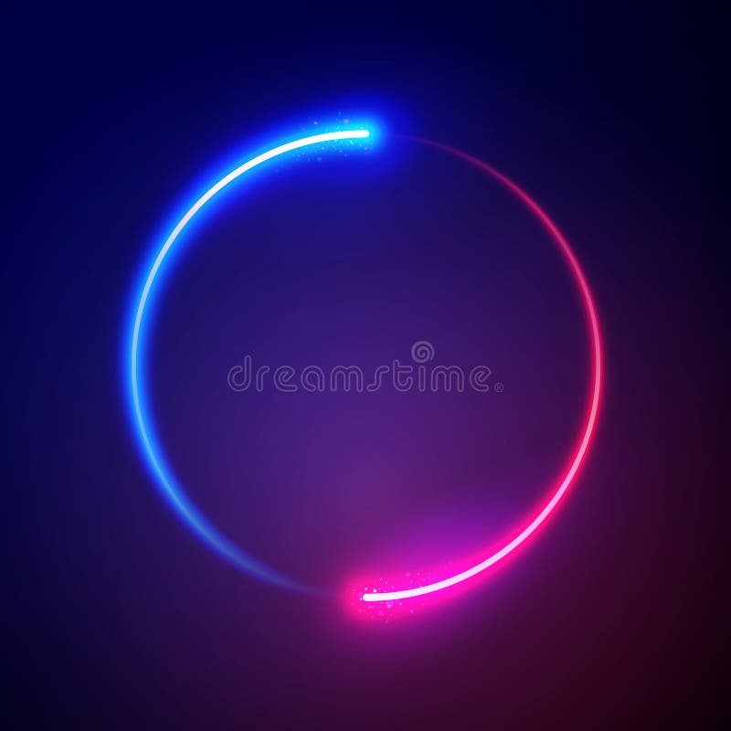 Blue and Red Colored Ring. Two Color Motion Sign Stock Vector ...