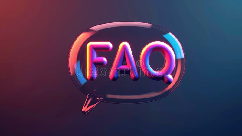 Colorful Speach Bubble with FAQ AI Generated Stock Illustration ...
