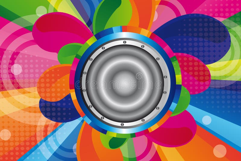 Colorful speaker stock vector. Illustration of poster - 20467340