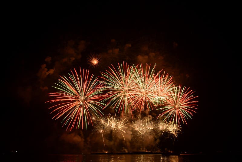 Colorful Spectacular Fireworks Stock Image - Image of gleam, glow: 47840379