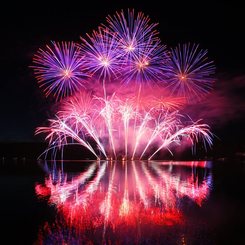 Colorful Spectacular Fireworks Stock Image - Image of evening, explode ...