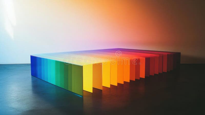Colorful Spectrum Creates Vibrant Light Display, Color Gradient, Visual ...
