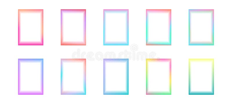 Colorful Spectrum of Rainbow Blurred Rectangular Frames for User ...