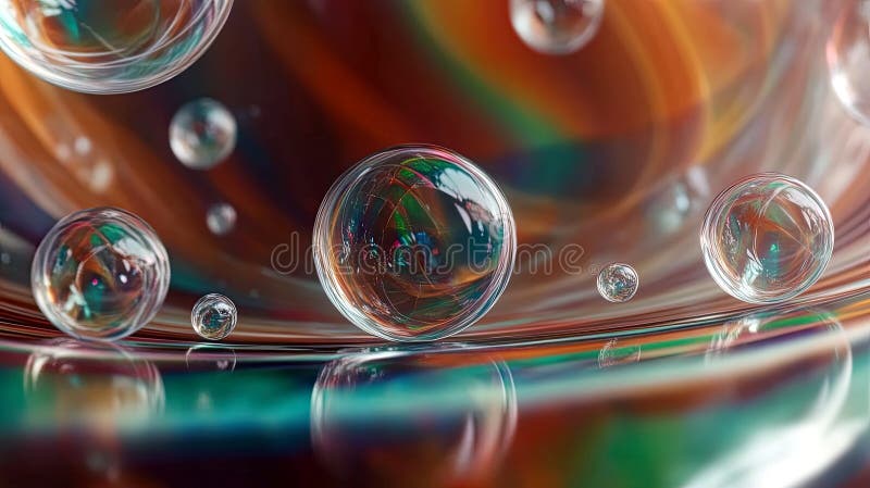 Colorful Spectrum of Reflective Bubbles Creating Mesmerizing Light ...