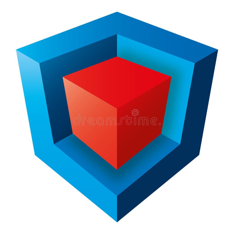 Colorful Spectrum Vector Cube Design, Isolatedon W Stock Illustration ...