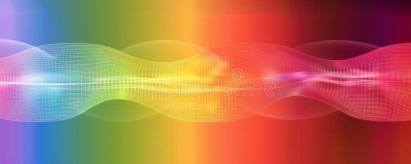 Colorful Spectrum Wave on a Minimalist Abstract Background Representing ...