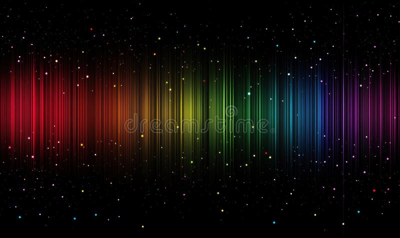 Colorful Spectrum Waveform with Stars and Gradient Background, Vibrant ...
