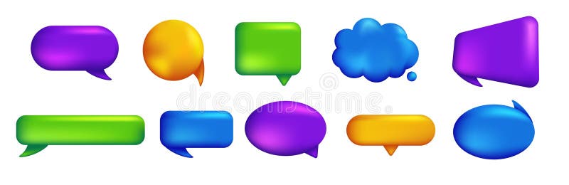 Colorful Speech Bubble for Comments and Review. Stock Vector ...
