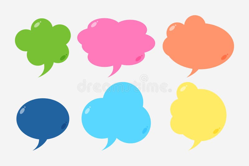 Colorful Speech Bubble Design Stock Vector - Illustration of think ...