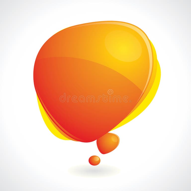 Colorful Speech Bubble with Reflection Stock Vector - Illustration of ...