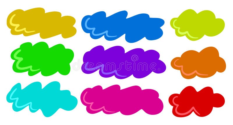 Colorful Speech Bubble Shapes Set for Design Stock Illustration ...