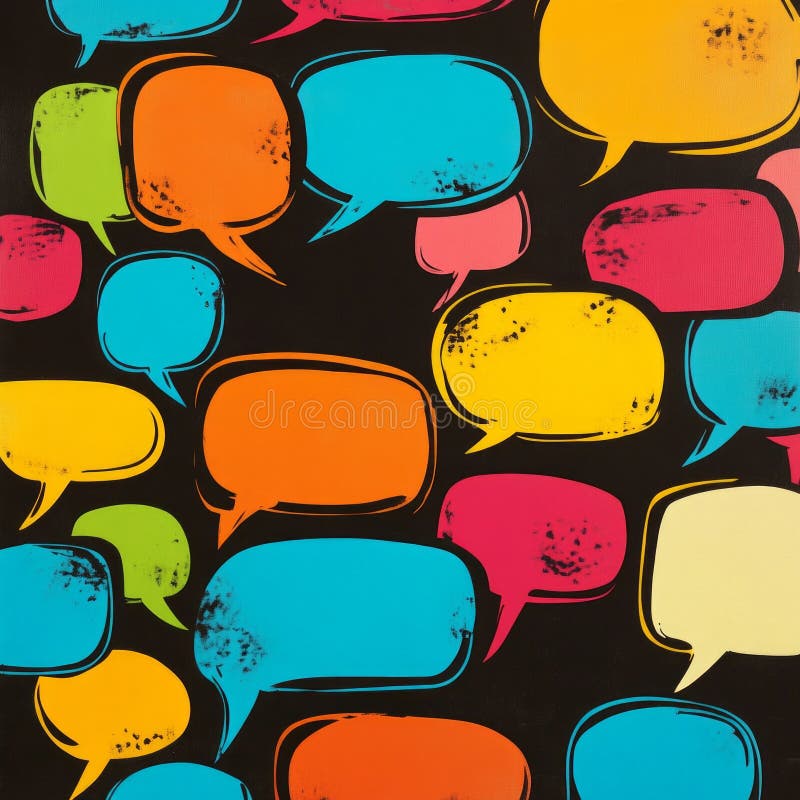 Dynamic Chat Bubbles Bold Colors Shapes Stock Photos - Free & Royalty ...