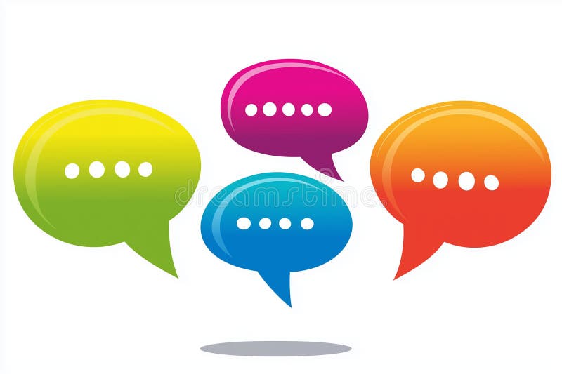 Colorful Speech Bubbles Conveying Vibrant Communication in a Creative ...