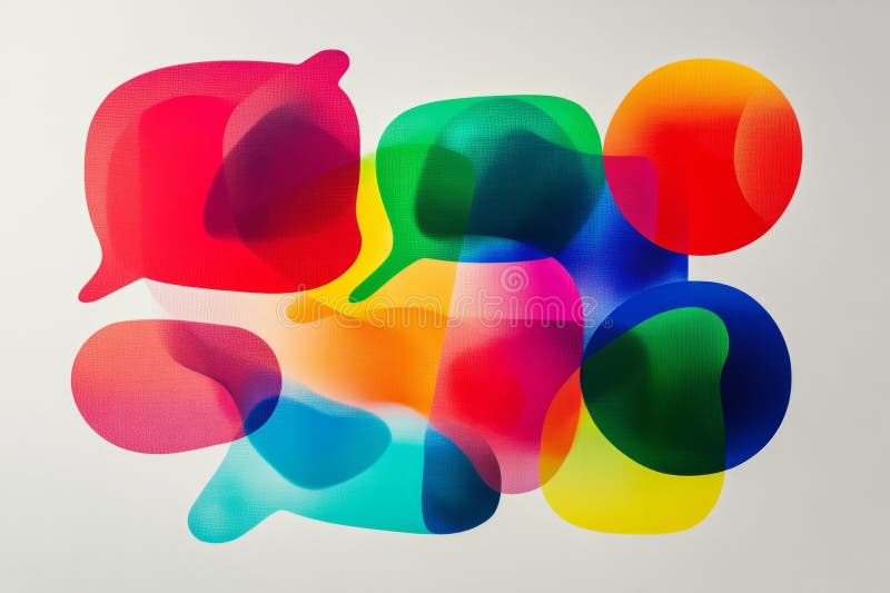 Colorful Speech Bubbles Create a Vibrant Backdrop. this Image ...