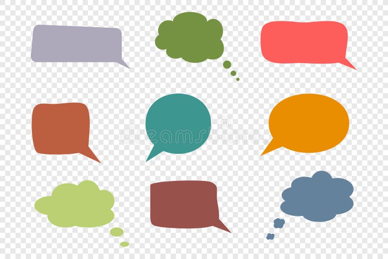 Colorful Speech Bubbles and Dialog Balloons Stock Vector - Illustration ...