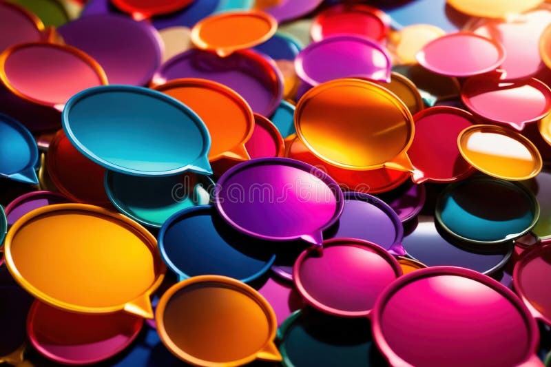 Colorful Speech Bubbles, Dialog Communication Concept Pattern Wallpaper ...