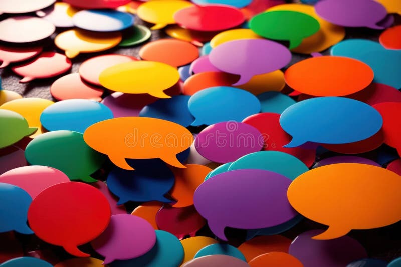 Colorful Speech Bubbles, Dialog Communication Concept Pattern Wallpaper ...
