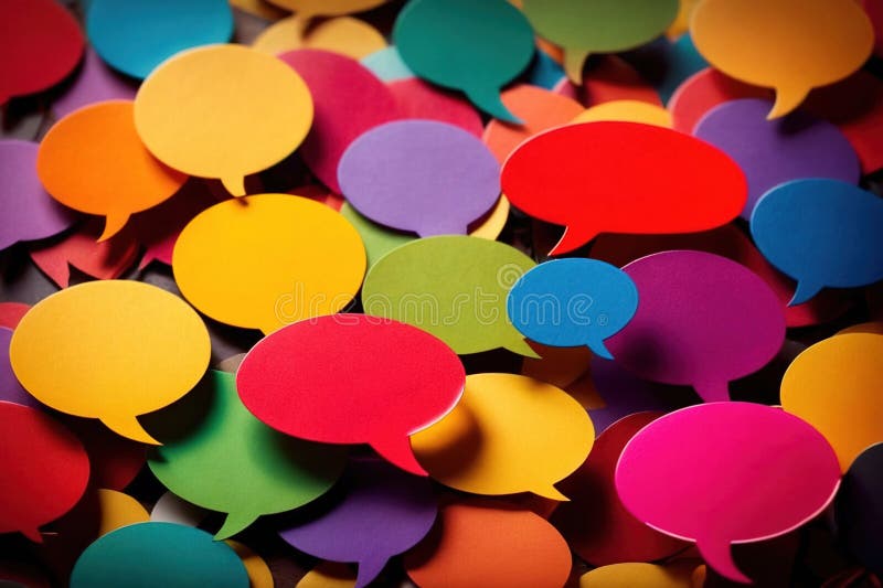 Colorful Speech Bubbles, Dialog Communication Concept Pattern Wallpaper ...
