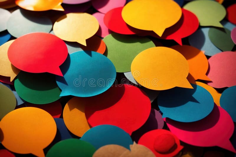 Colorful Speech Bubbles, Dialog Communication Concept Pattern Wallpaper ...