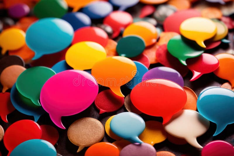 Colorful Speech Bubbles, Dialog Communication Concept Pattern Wallpaper ...