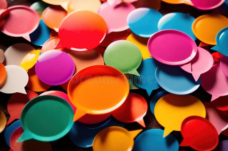 Colorful Speech Bubbles, Dialog Communication Concept Pattern Wallpaper ...