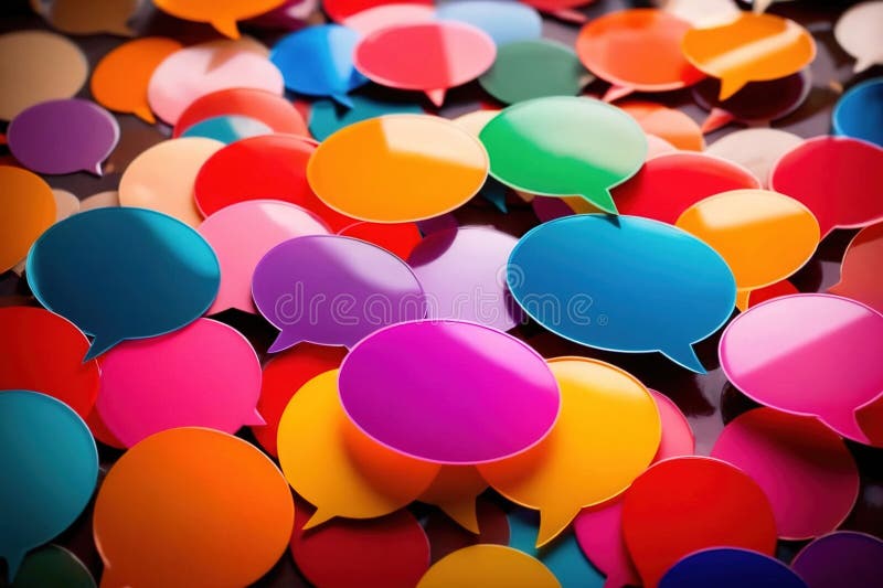 Colorful Speech Bubbles, Dialog Communication Concept Pattern Wallpaper ...