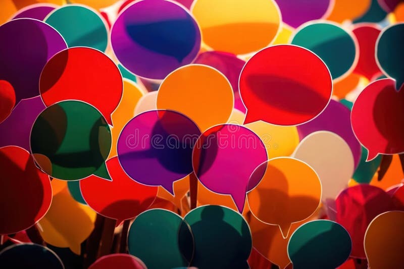 Colorful Speech Bubbles, Dialog Communication Concept Pattern Wallpaper ...