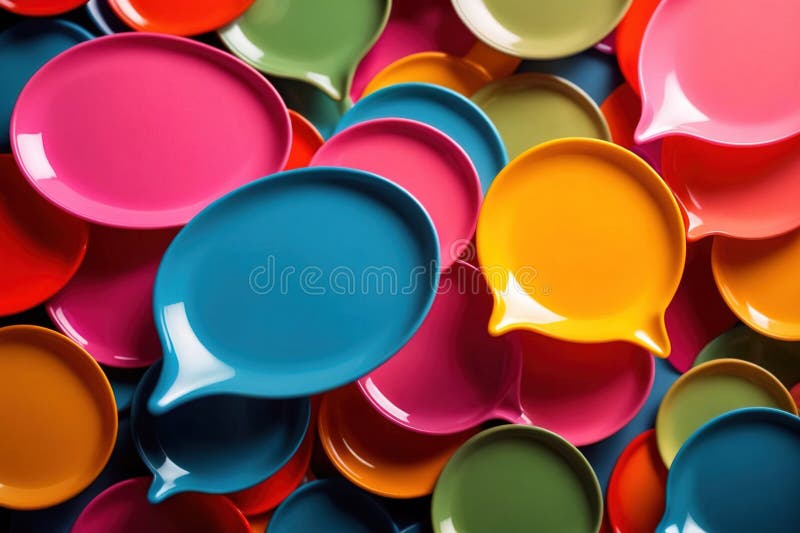 Colorful Speech Bubbles, Dialog Communication Concept Pattern Wallpaper ...