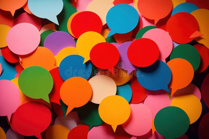 Colorful Speech Bubbles, Dialog Communication Concept Pattern Wallpaper ...