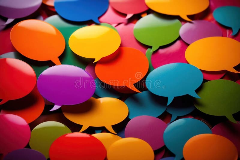 Colorful Speech Bubbles, Dialog Communication Concept Pattern Wallpaper ...