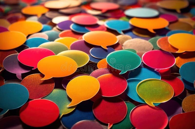 Colorful Speech Bubbles, Dialog Communication Concept Pattern Wallpaper ...