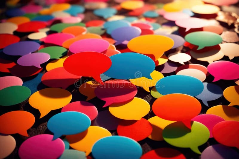 Colorful Speech Bubbles, Dialog Communication Concept Pattern Wallpaper ...