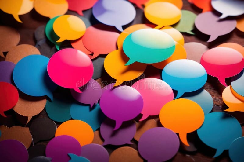 Colorful Speech Bubbles, Dialog Communication Concept Pattern Wallpaper ...