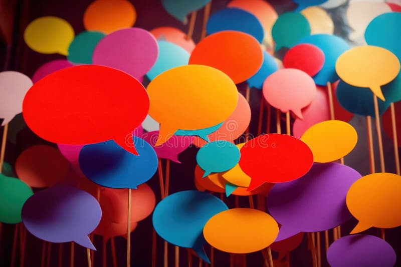 Colorful Speech Bubbles, Dialog Communication Concept Pattern Wallpaper ...