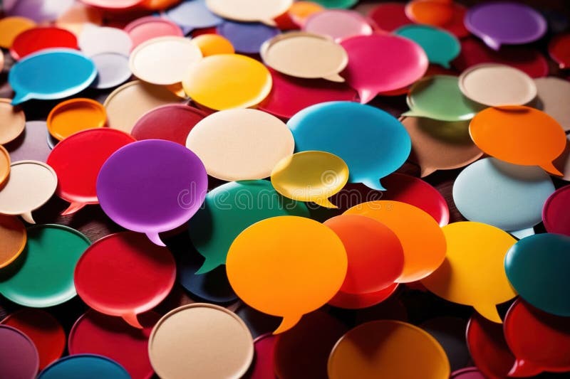 Colorful Speech Bubbles, Dialog Communication Concept Pattern Wallpaper ...