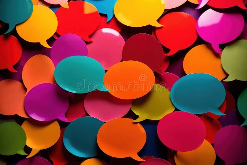 Colorful Speech Bubbles, Dialog Communication Concept Pattern Wallpaper ...