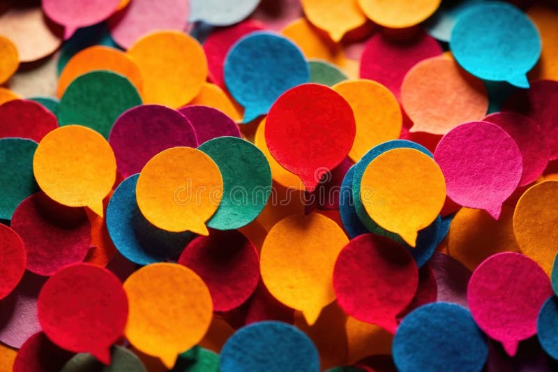 Colorful Speech Bubbles, Dialog Communication Concept Pattern Wallpaper ...