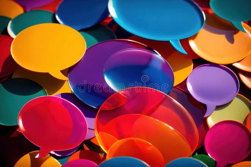 Colorful Speech Bubbles, Dialog Communication Concept Pattern Wallpaper ...
