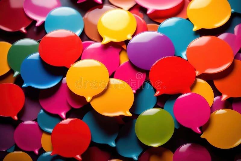 Colorful Speech Bubbles, Dialog Communication Concept Pattern Wallpaper ...