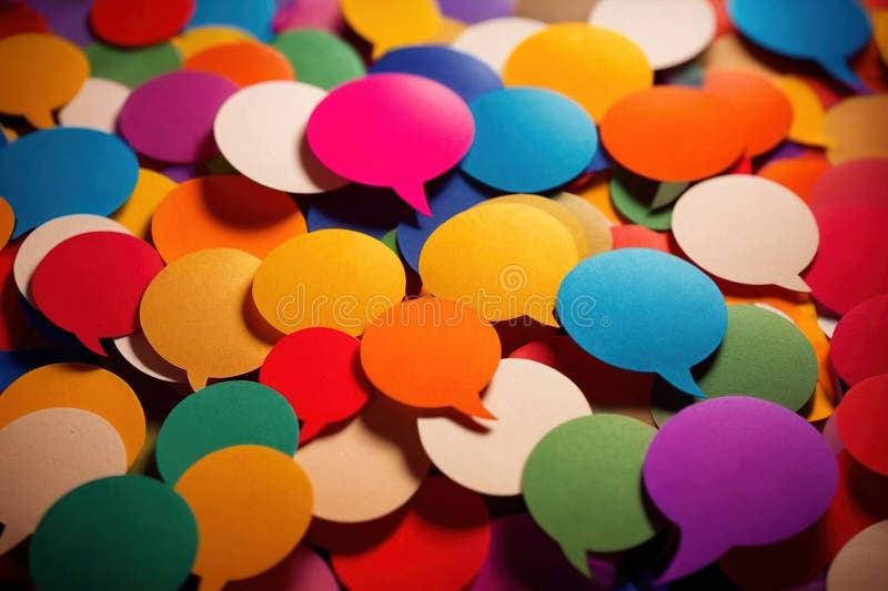 Colorful Speech Bubbles, Dialog Communication Concept Pattern Wallpaper ...