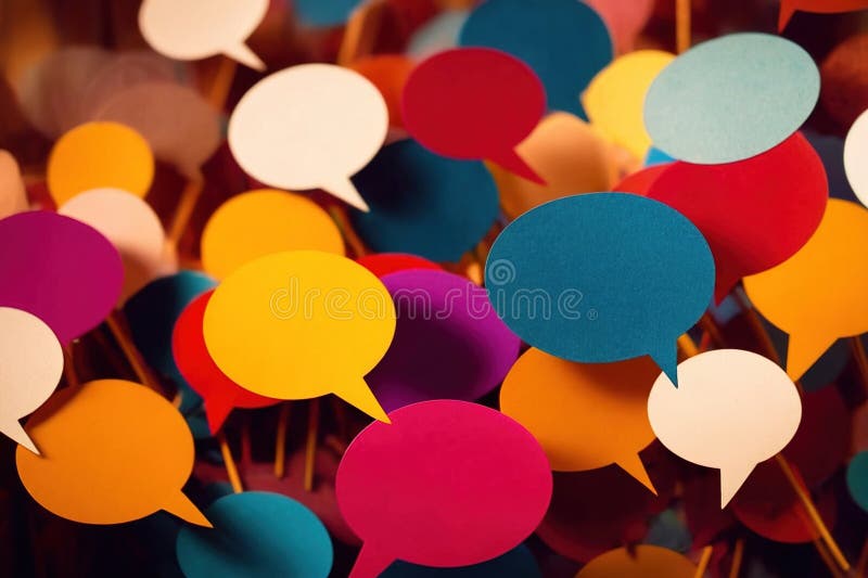 Colorful Speech Bubbles, Dialog Communication Concept Pattern Wallpaper ...