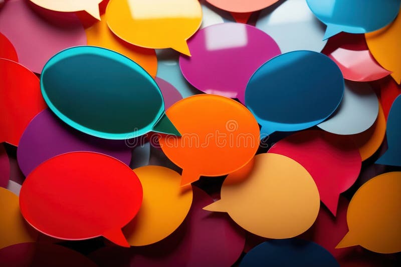 Colorful Speech Bubbles, Dialog Communication Concept Pattern Wallpaper ...