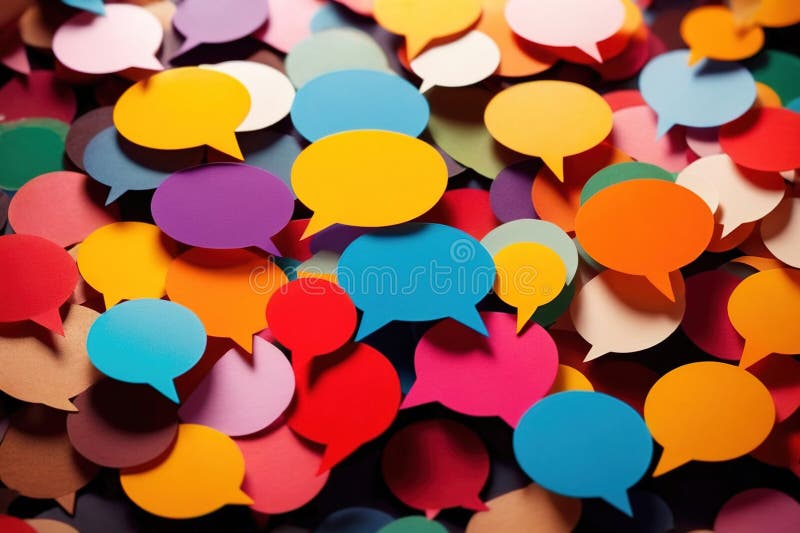 Colorful Speech Bubbles, Dialog Communication Concept Pattern Wallpaper ...